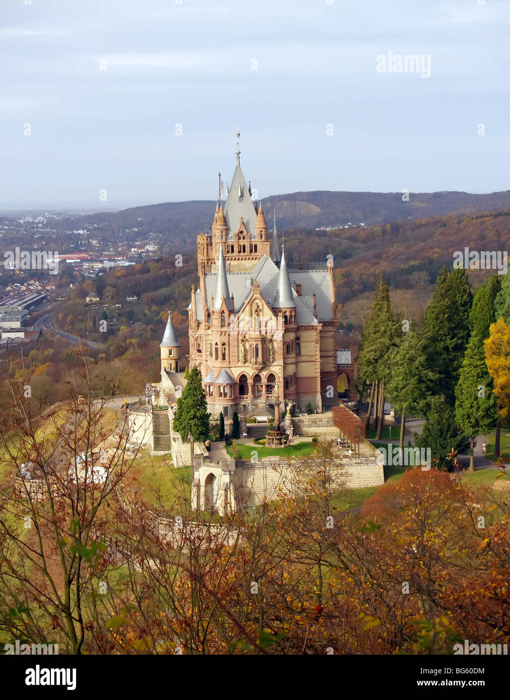 The Drachenburg castle in North Rhine, Westphalia, Germany Stock Photo ...