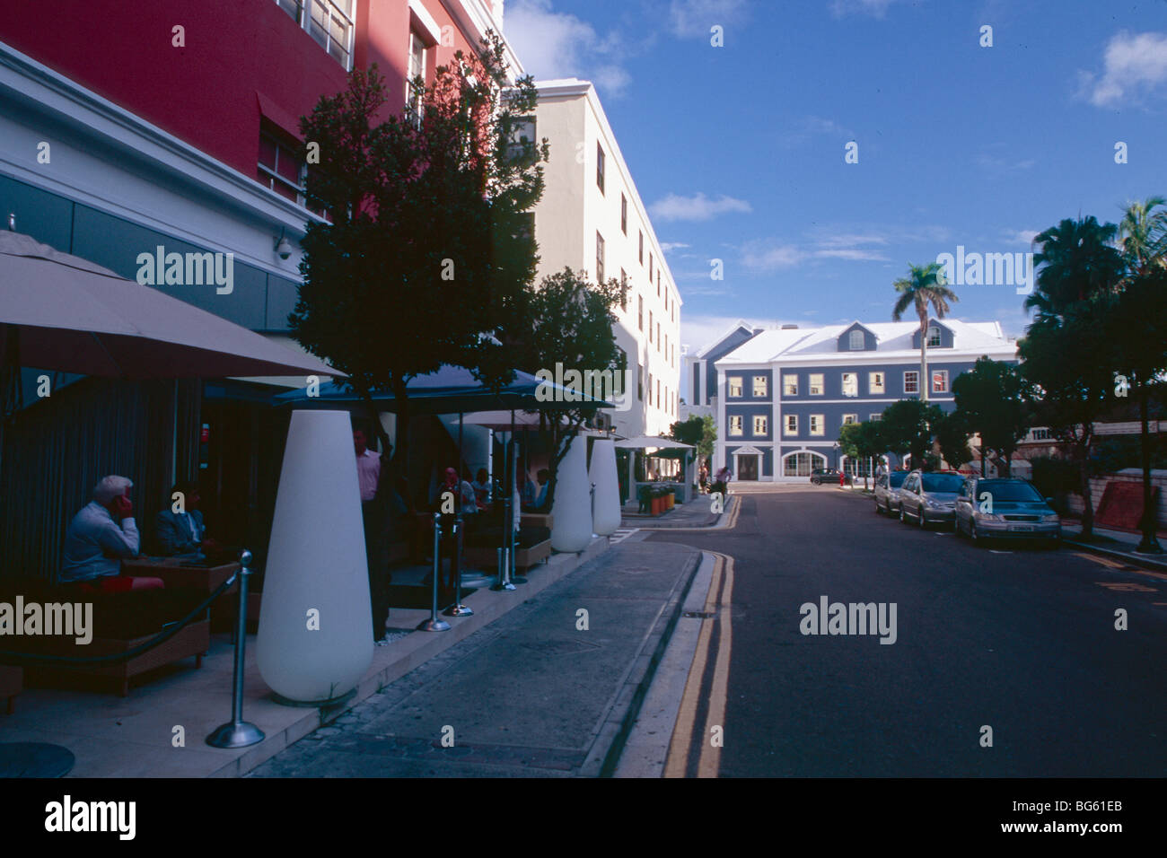 Street View in Hamilton’s Business District, Bermuda Stock Photo - Alamy