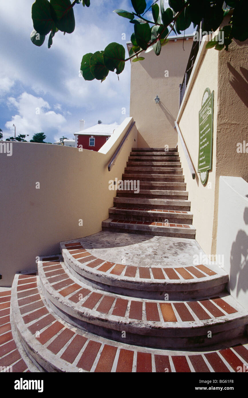 Bermuda Style Steps, St Georges, Bermuda Stock Photo - Alamy