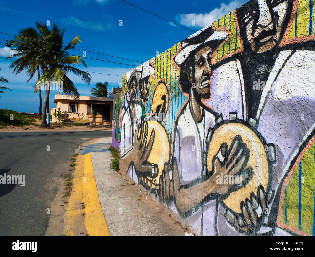Folk Art Wall Mural in Pinones, Puerto Rico Stock Photo - Alamy