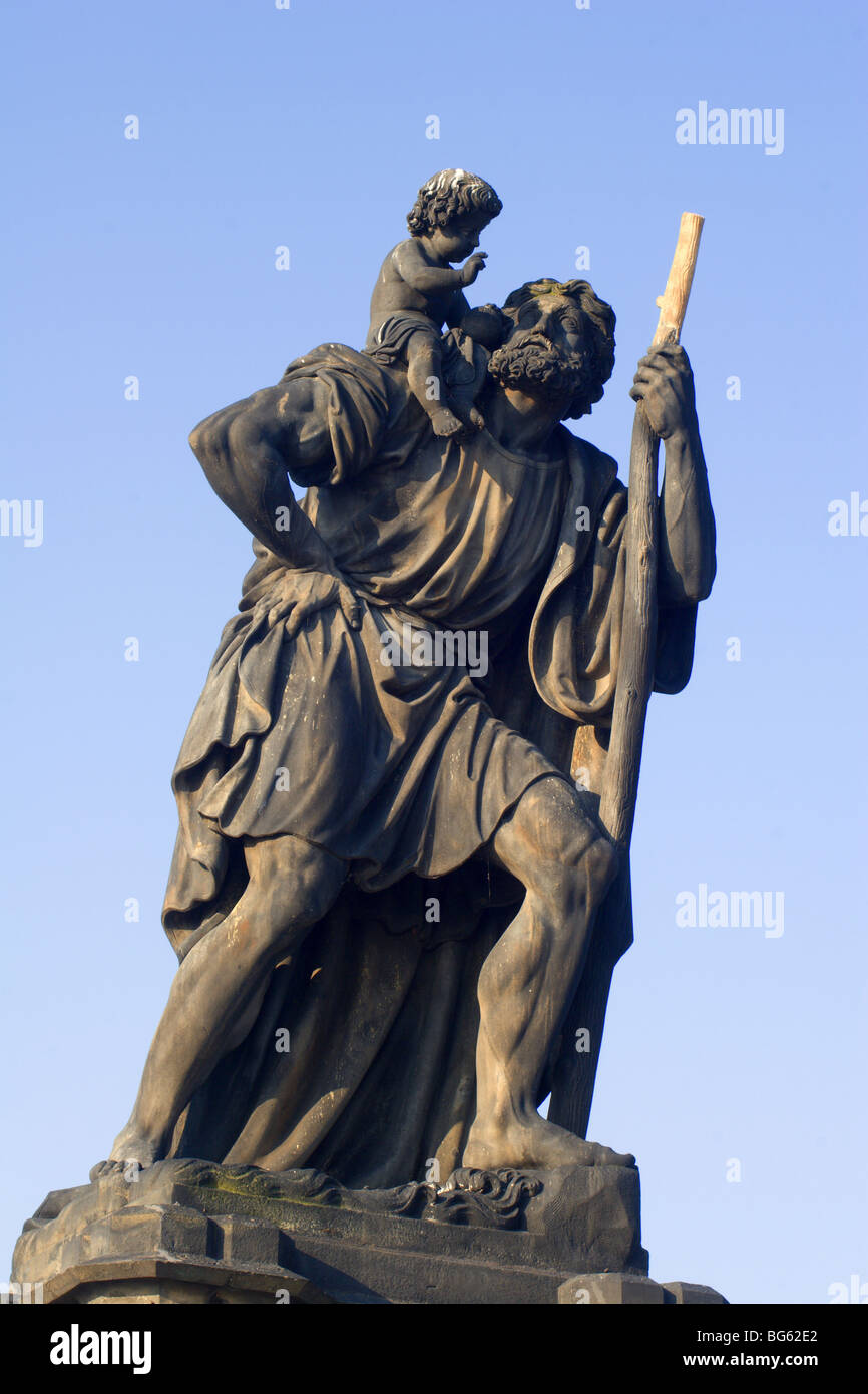 Prague saint christopher statue hi-res stock photography and images - Alamy