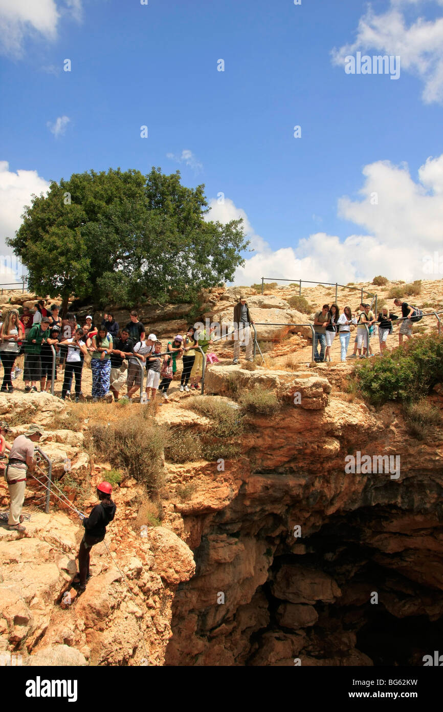 Israel, Upper Galilee, Rappelling in Keshet Cave Stock Photo - Alamy