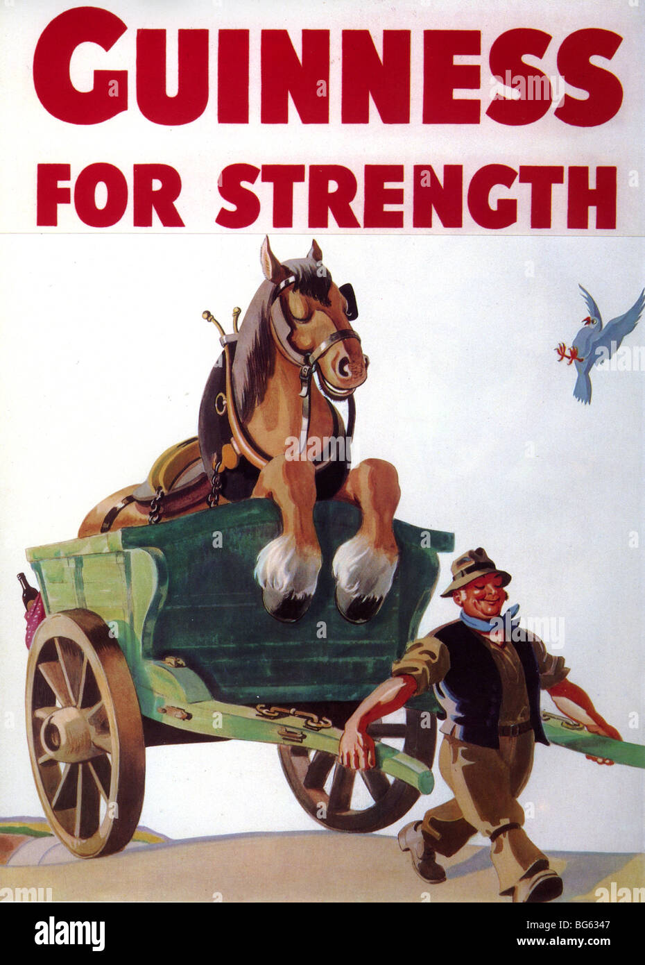 GUINNESS FOR STRENGTH advert from 1949 Stock Photo - Alamy