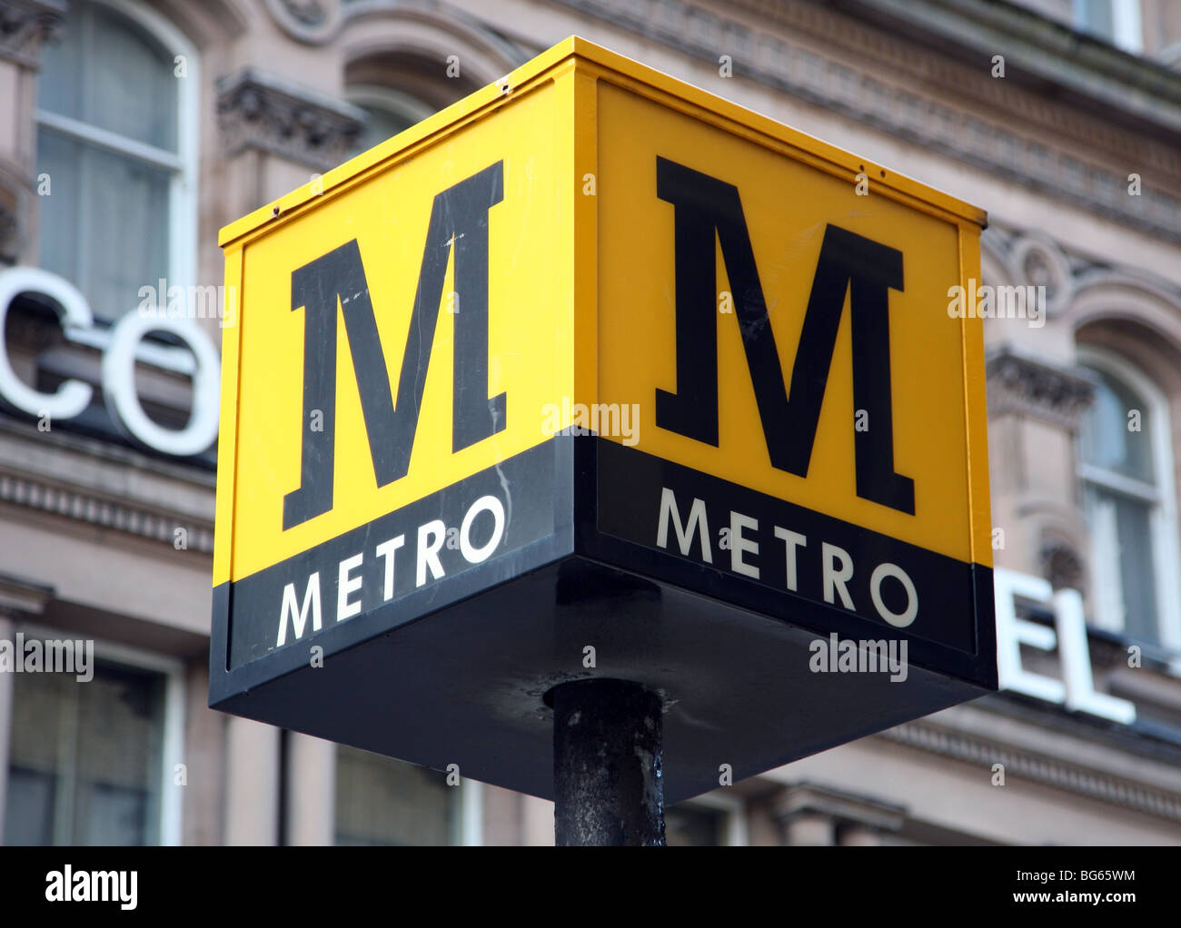 Metro station sign newcastle hi-res stock photography and images - Alamy