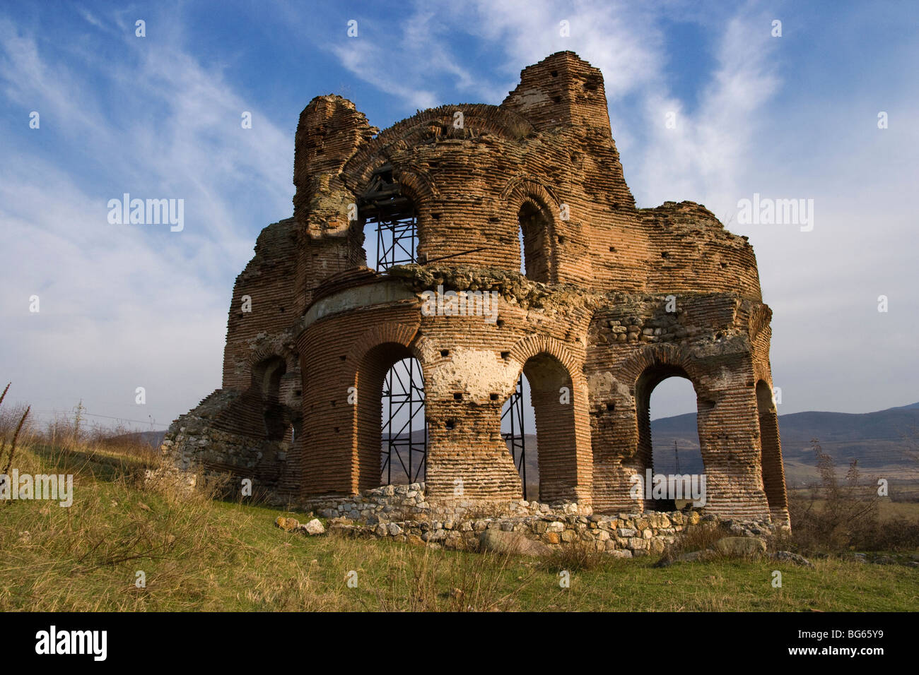 The Red Church, 5-th century remains, near town of Perushtitsa ...