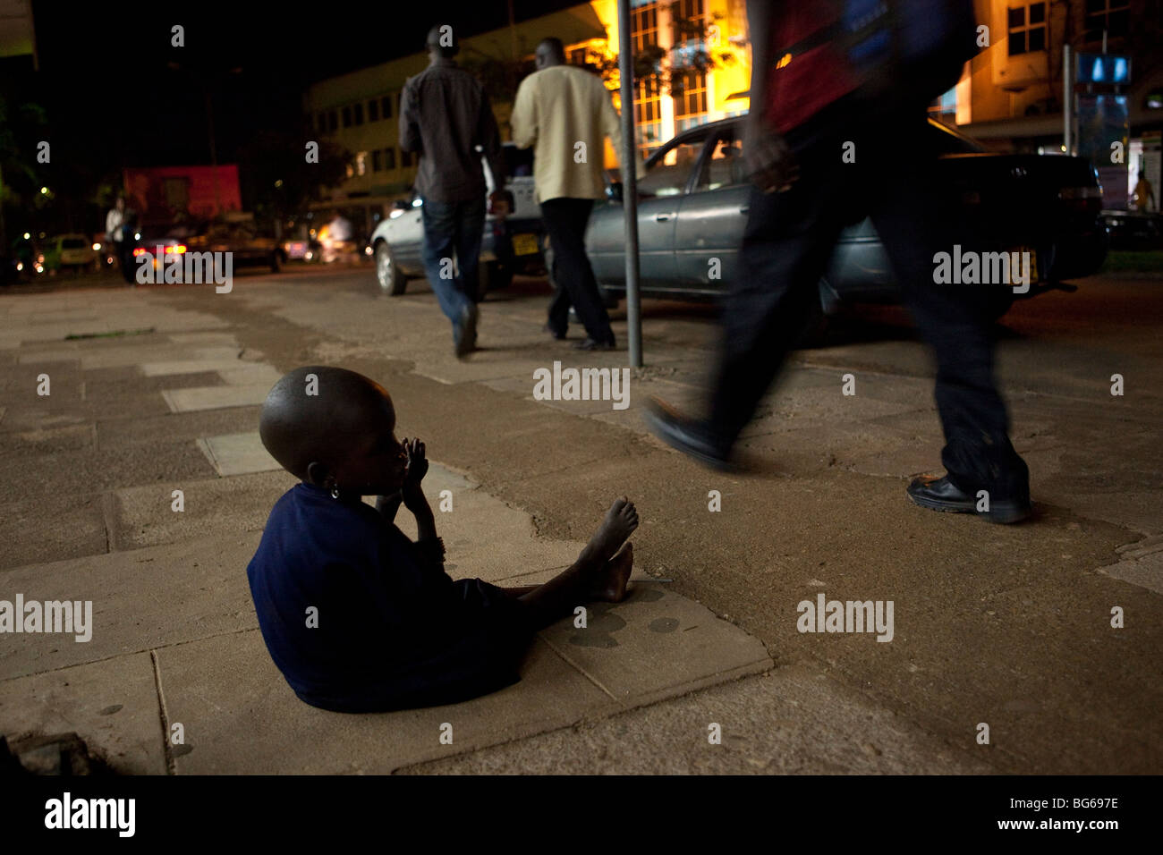 Barefoot homeless hi-res stock photography and images - Alamy