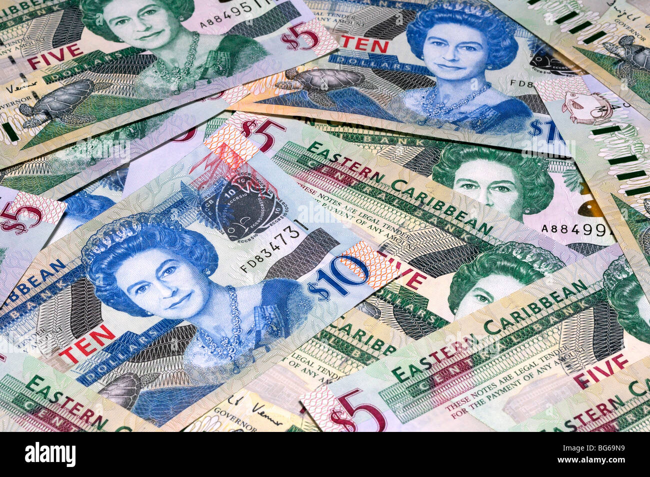 Eastern Caribbean Bank Notes Stock Photo - Alamy