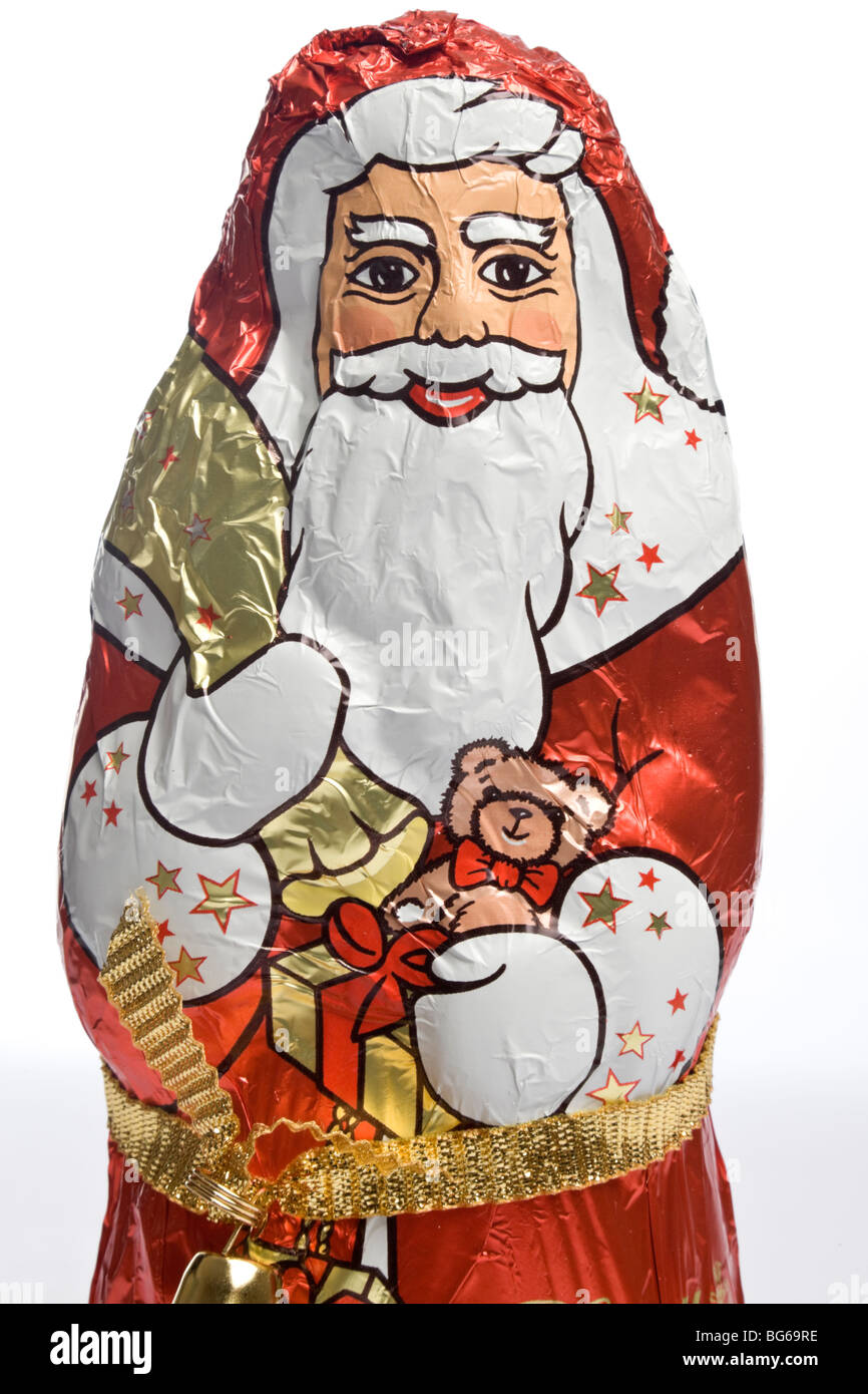 chocolate Santa Claus Stock Photo - Alamy