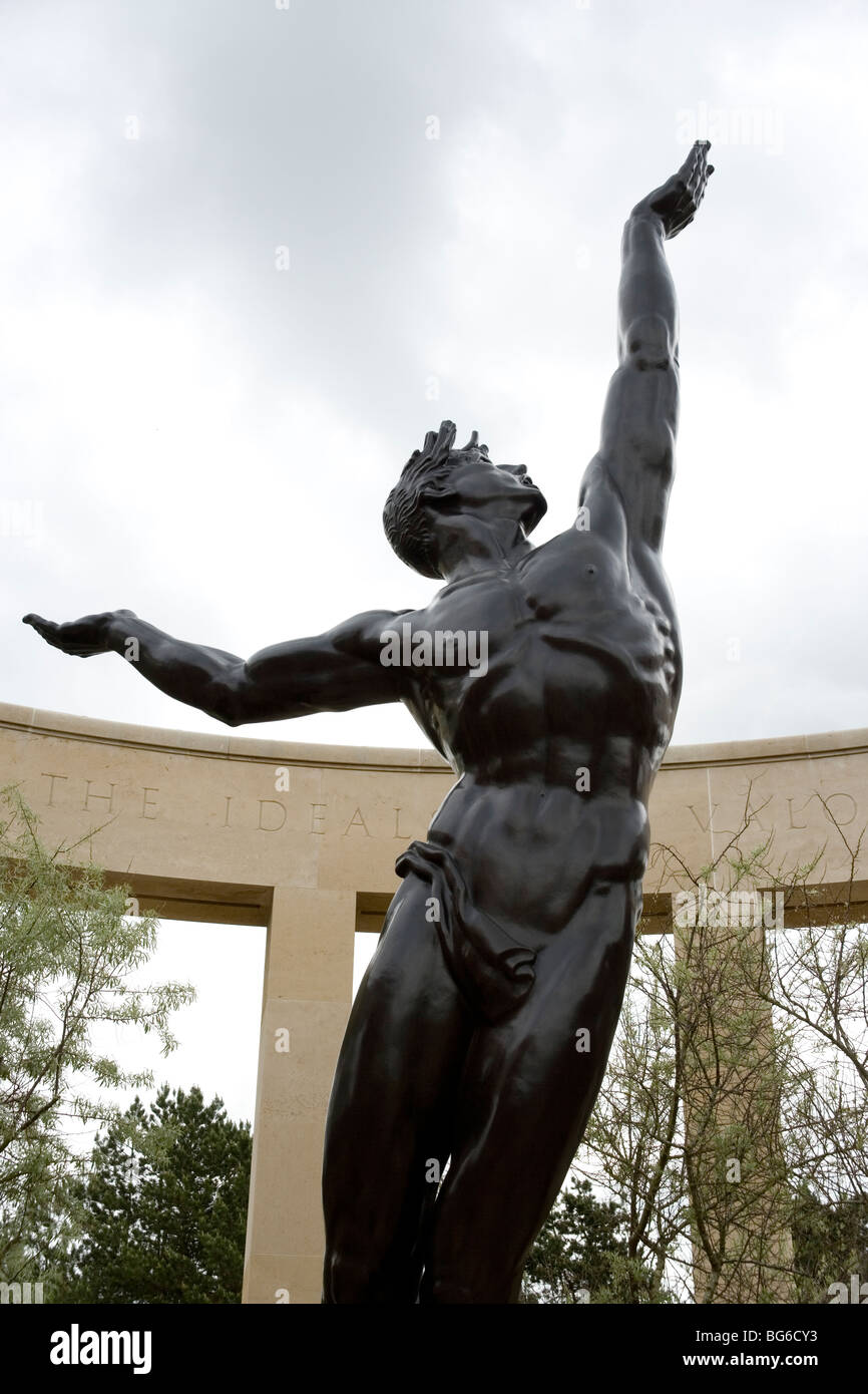 Normandy american cemetery statue hi-res stock photography and images ...