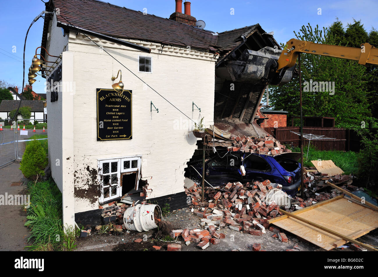 Car crashed into house hi-res stock photography and images - Alamy