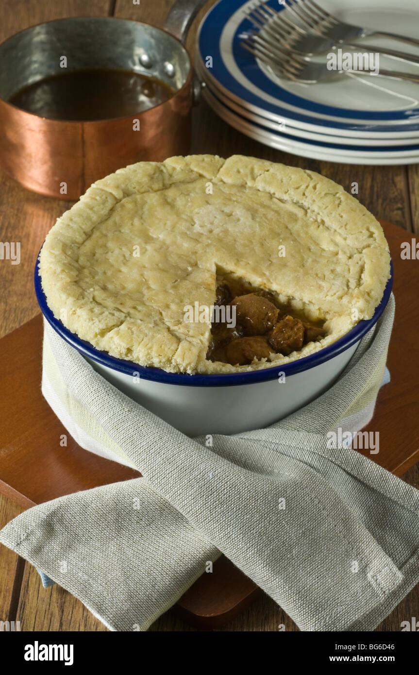 Steak and kidney pudding Stock Photo - Alamy