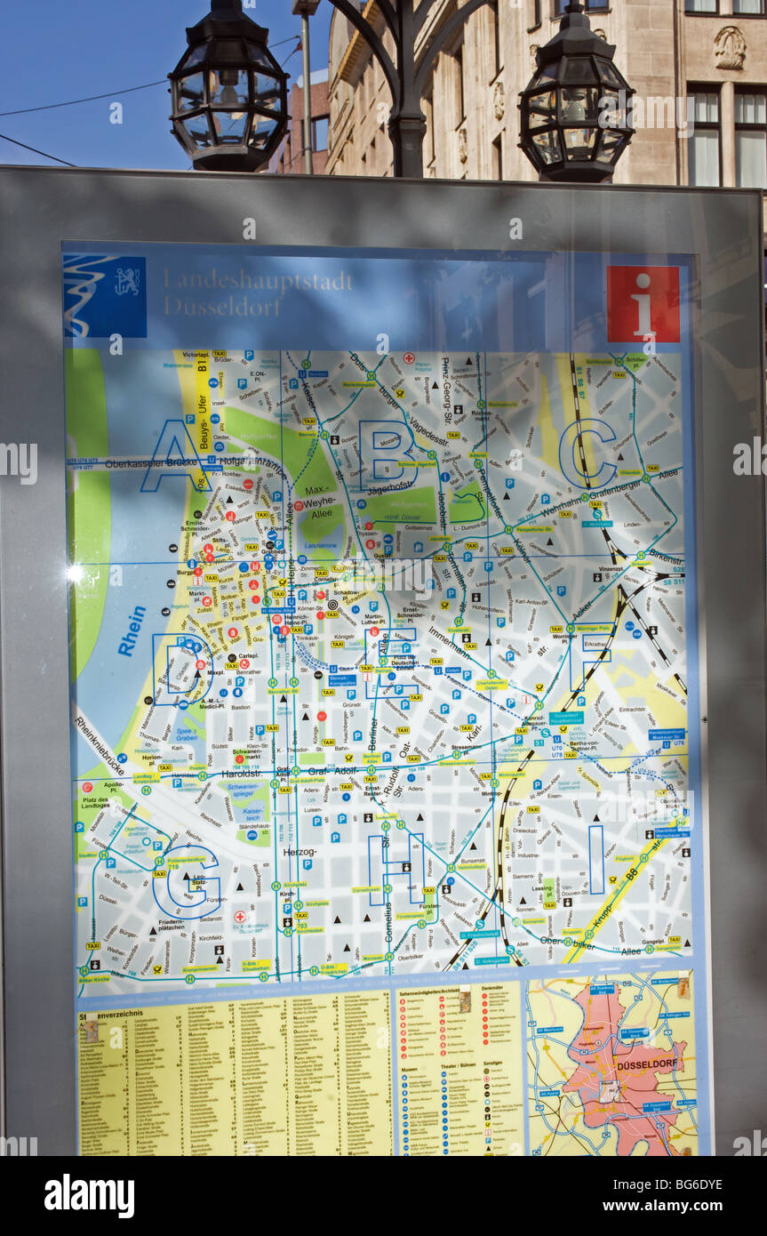 City street map, Dusseldorf, Germany Stock Photo - Alamy