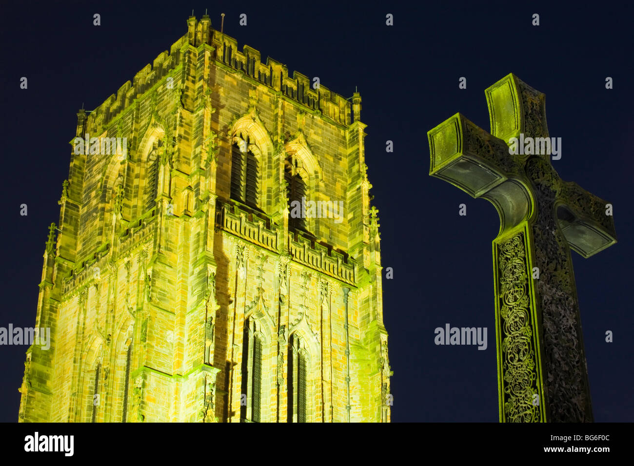 England, County Durham, Durham City. A war memorial in the shape of the ...