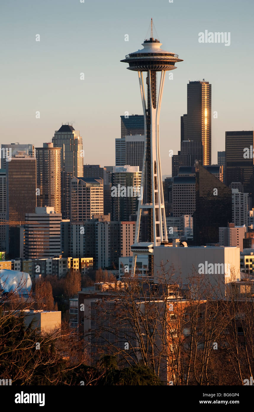 The Space Needle and the Seattle, Washington skyline taken from Kerry ...