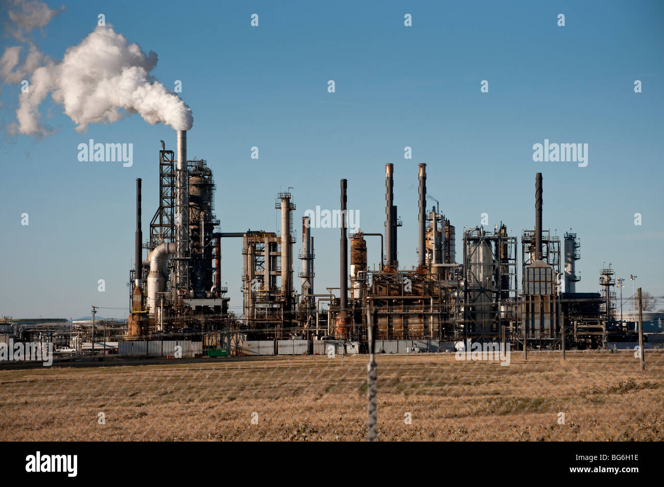 Conoco Phillips Ferndale oil refinery. The refinery is located on Puget ...