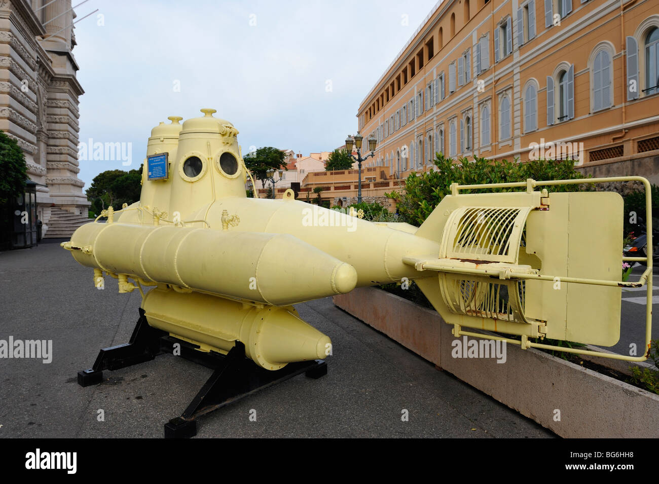 Submarine exposed in front of the aquarium of Monaco Stock Photo - Alamy