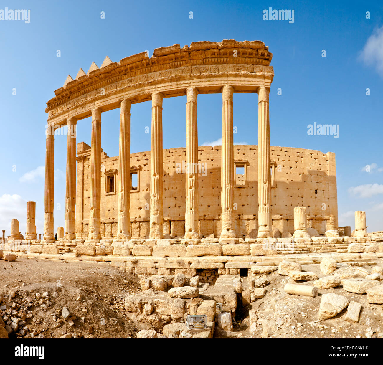 Ancient Roman time town in Palmyra (Tadmor), Syria. Greco-Roman ...