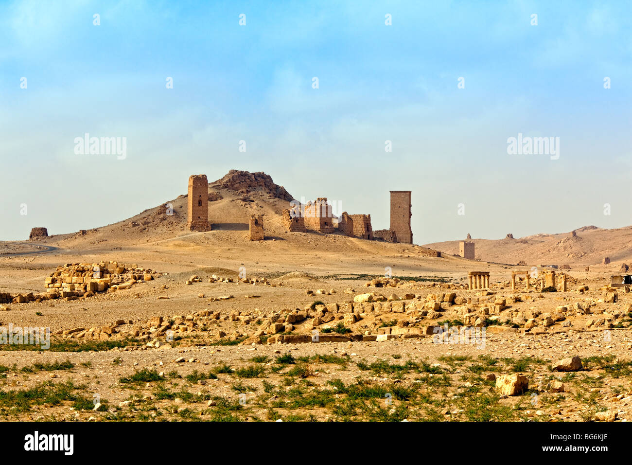 Ancient Roman time town in Palmyra (Tadmor), Syria. Greco-Roman ...