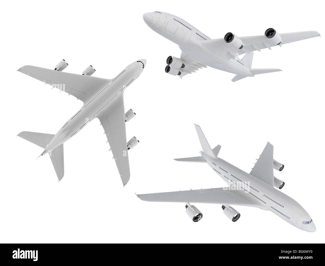 Isolated collection of aircraft Stock Photo - Alamy