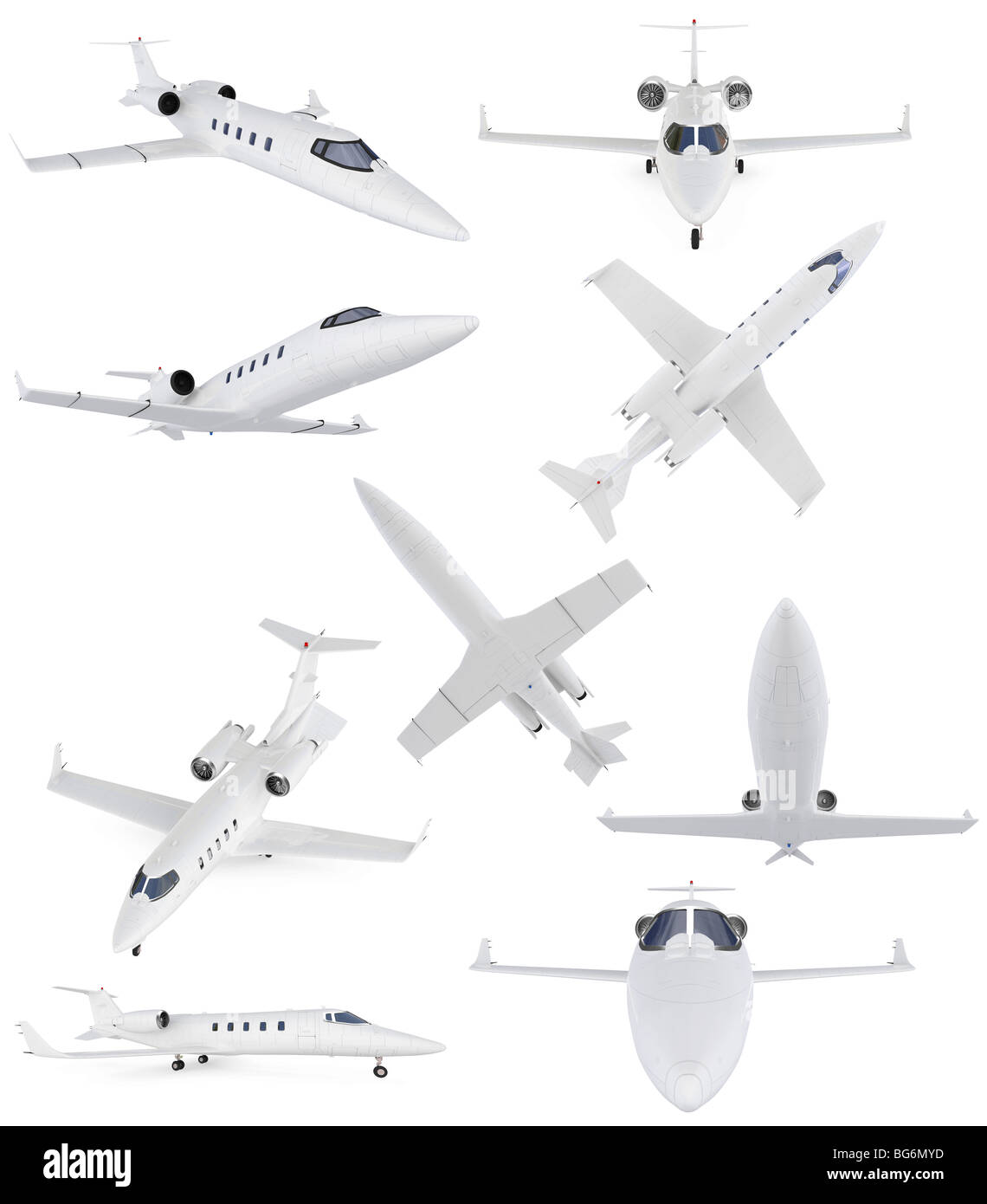 Isolated collection of aircraft Stock Photo - Alamy