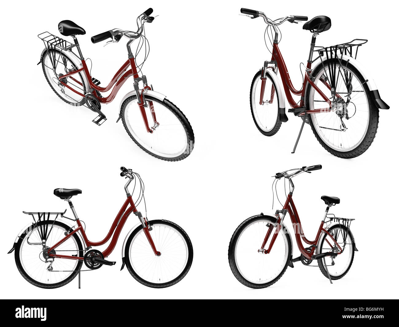 Isolated collection of bike Stock Photo - Alamy