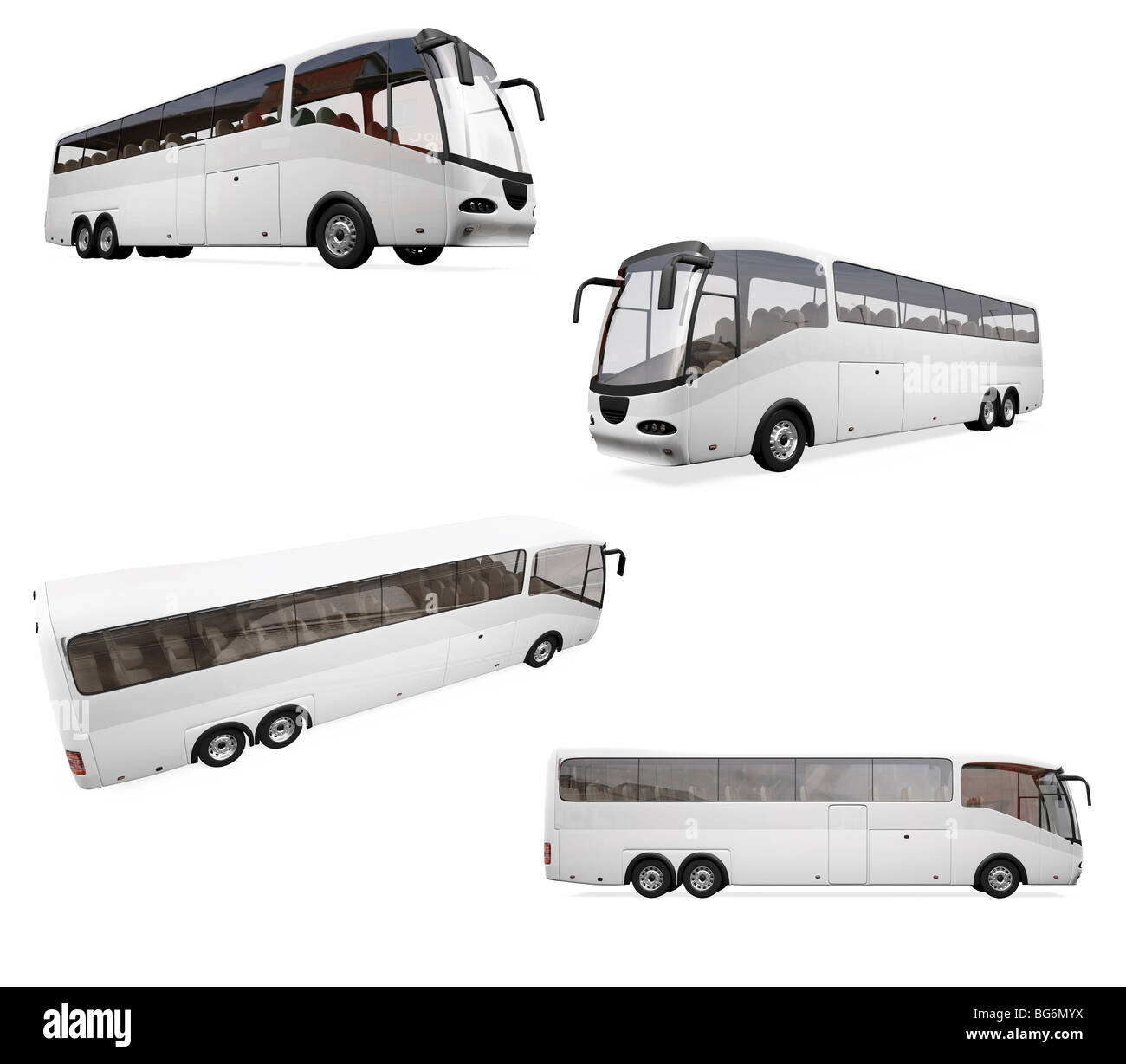 Isolated collection of bus Stock Photo - Alamy