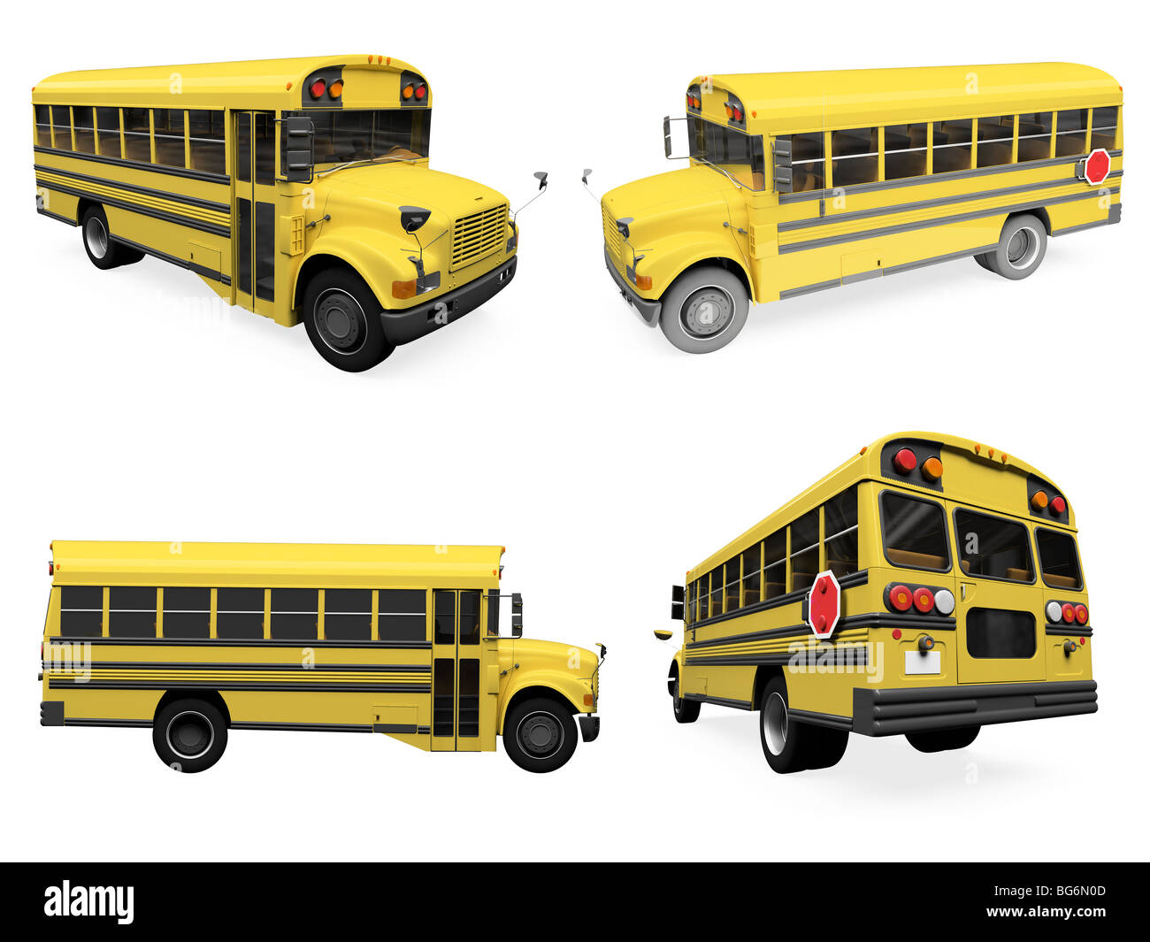 Collage bus Cut Out Stock Images & Pictures - Alamy