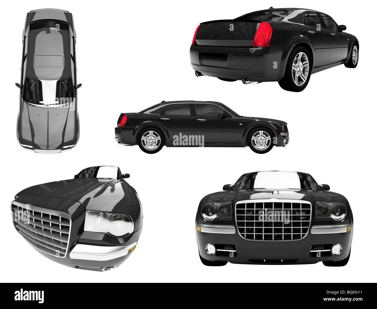Isolated collection of black car Stock Photo - Alamy