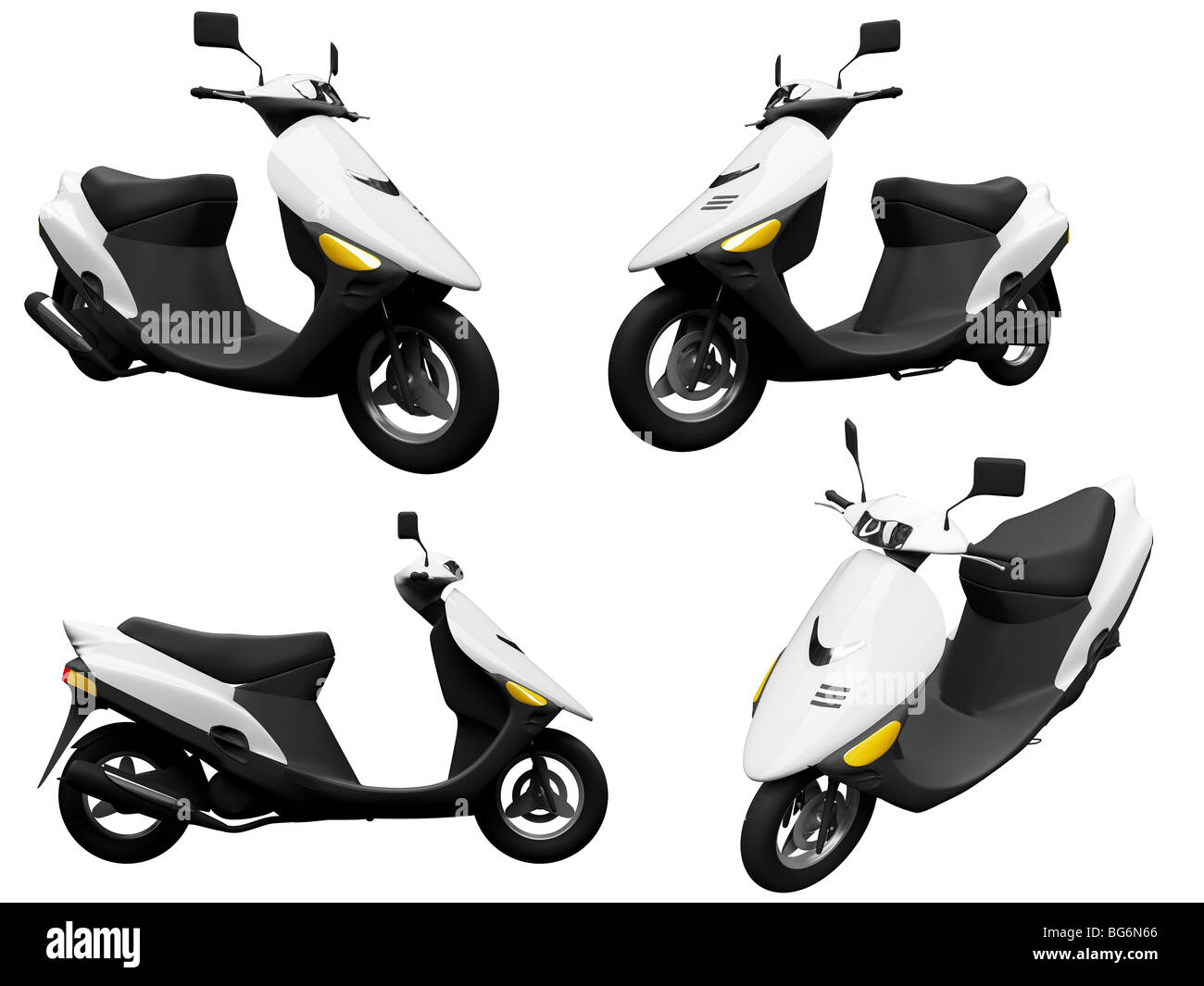 Isolated collection of scooter Stock Photo - Alamy