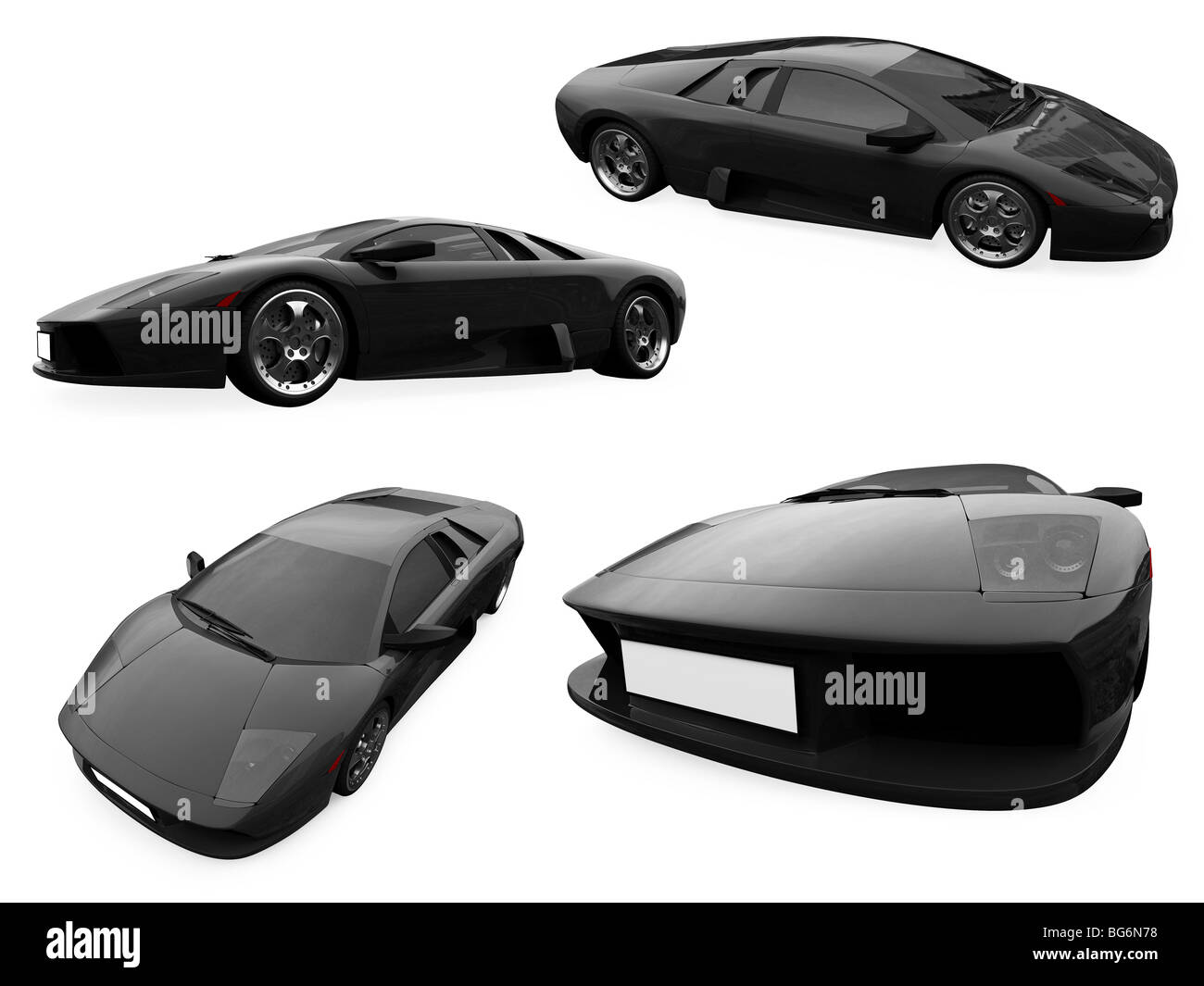Isolated collection of super car Stock Photo - Alamy