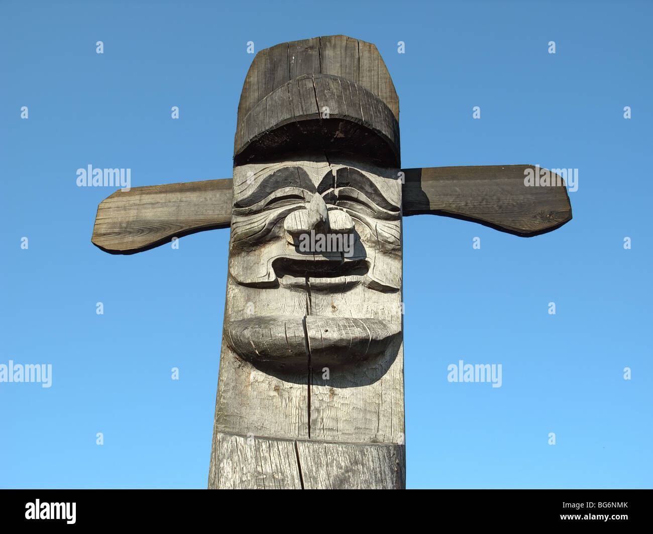 Wooden Idol - jangseung Stock Photo - Alamy