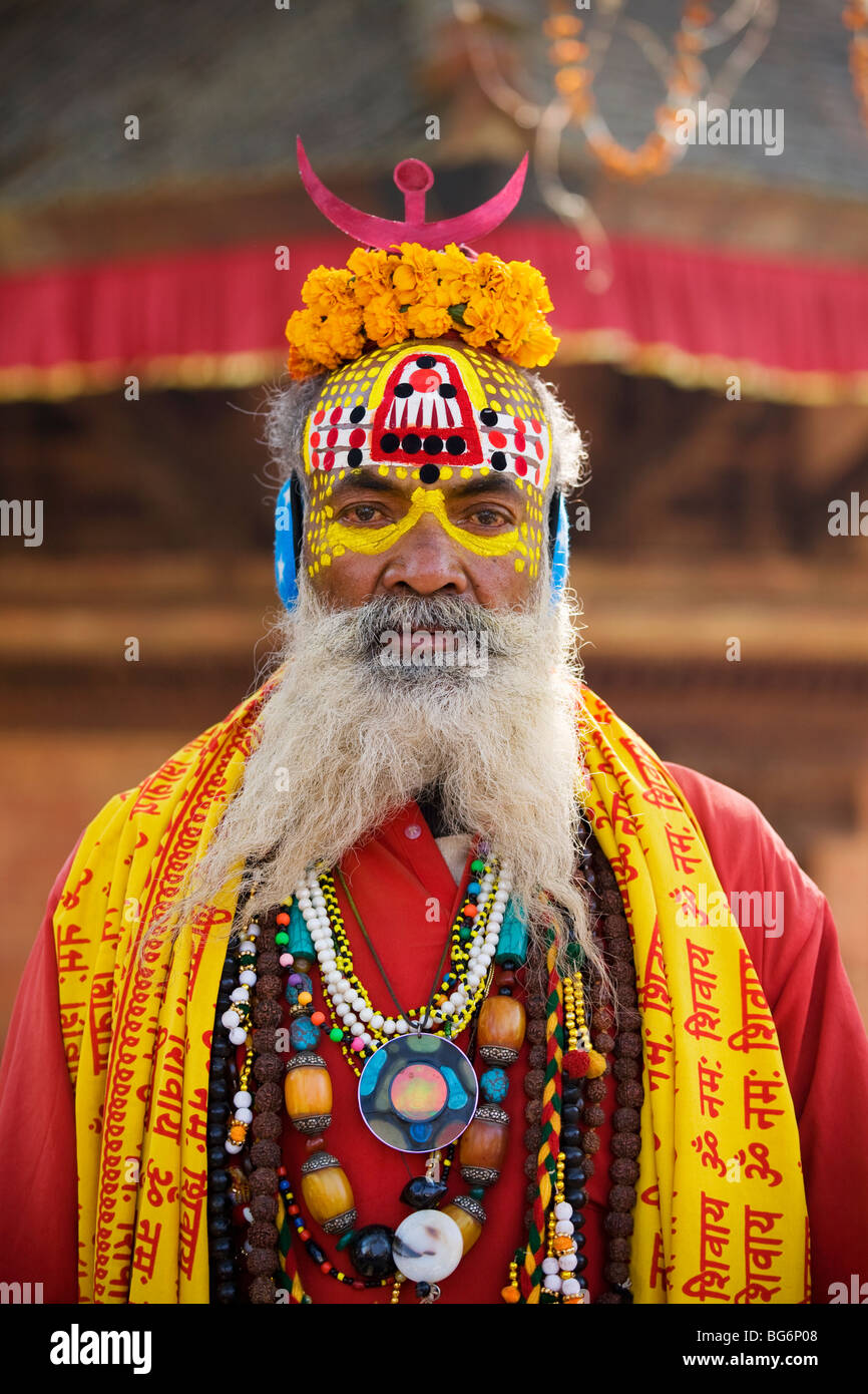 A holy man in Durbar Square in Kathmandu, Nepal Stock Photo - Alamy