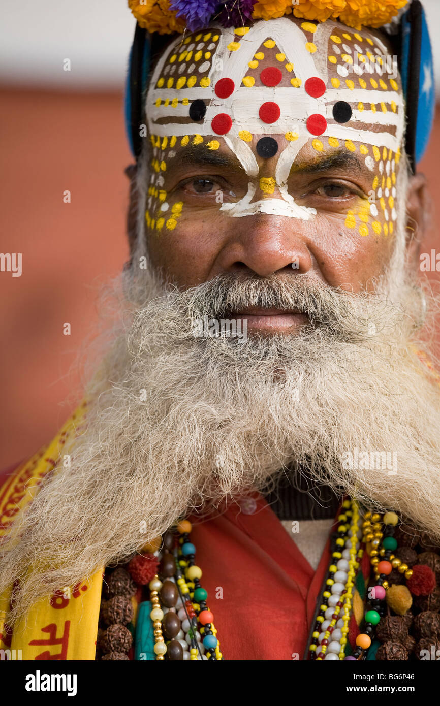 A holy man in Durbar Square in Kathmandu, Nepal Stock Photo - Alamy