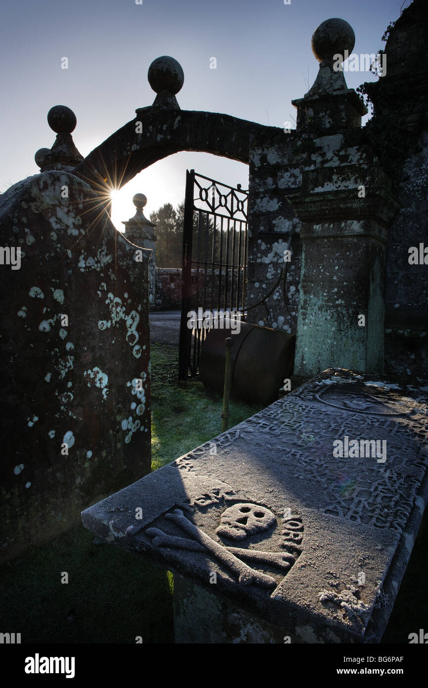 Cemetery Gates At Night