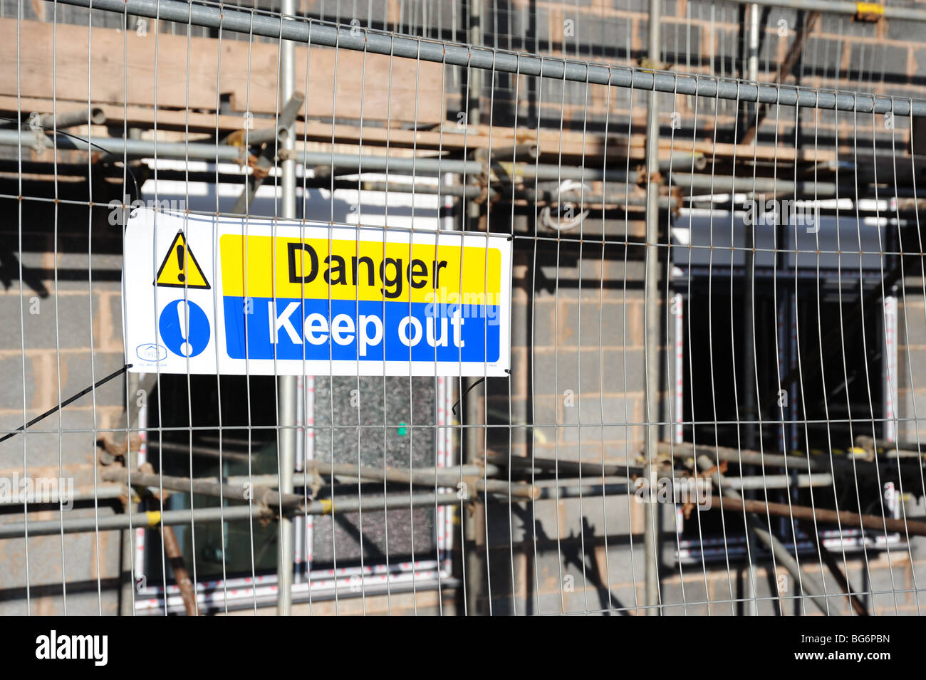 Danger Keep out sign on construction site Stock Photo - Alamy