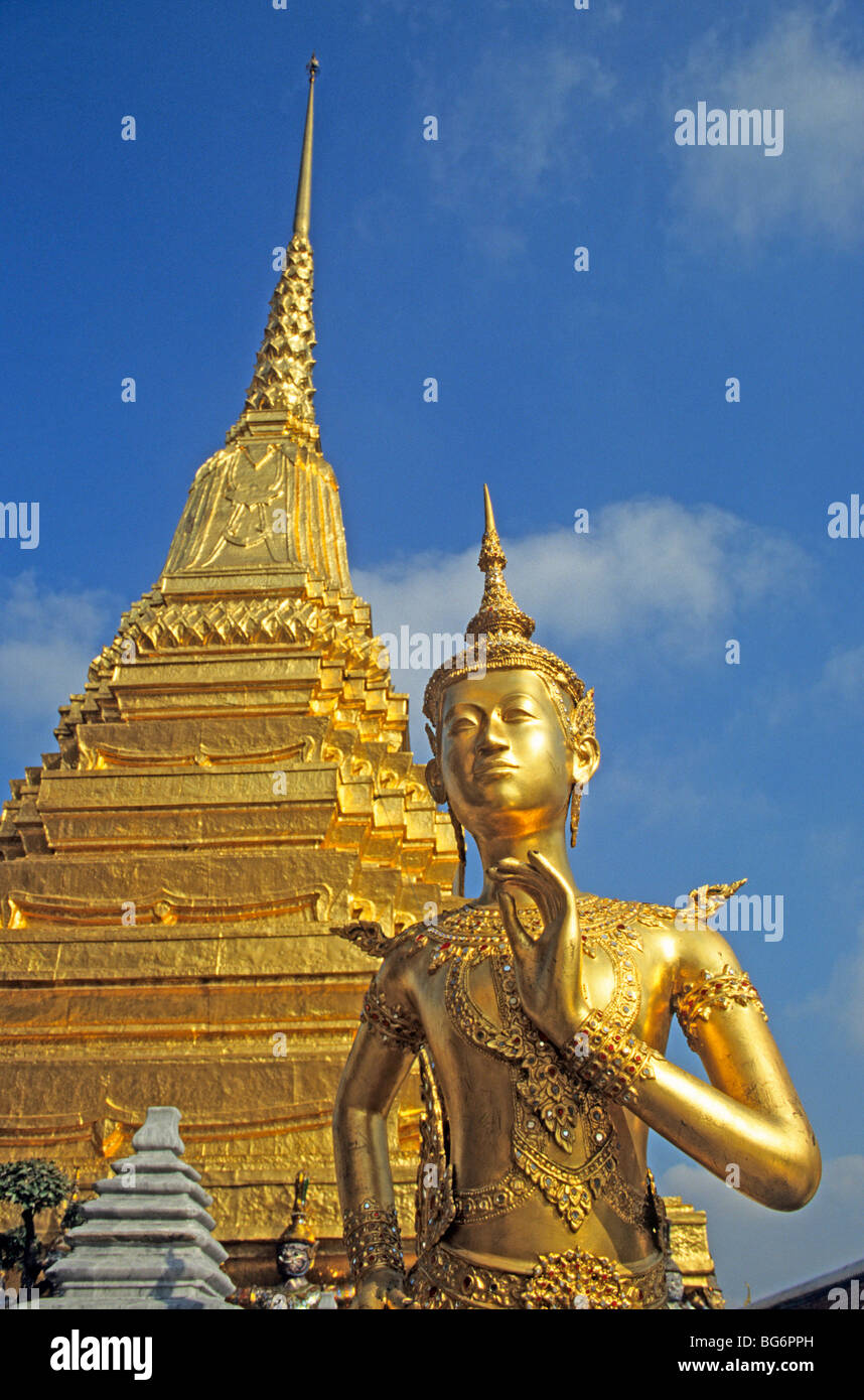 mythical creature Kinnari, Wat Phra Kaew, Bangkok, Thailand Stock Photo ...