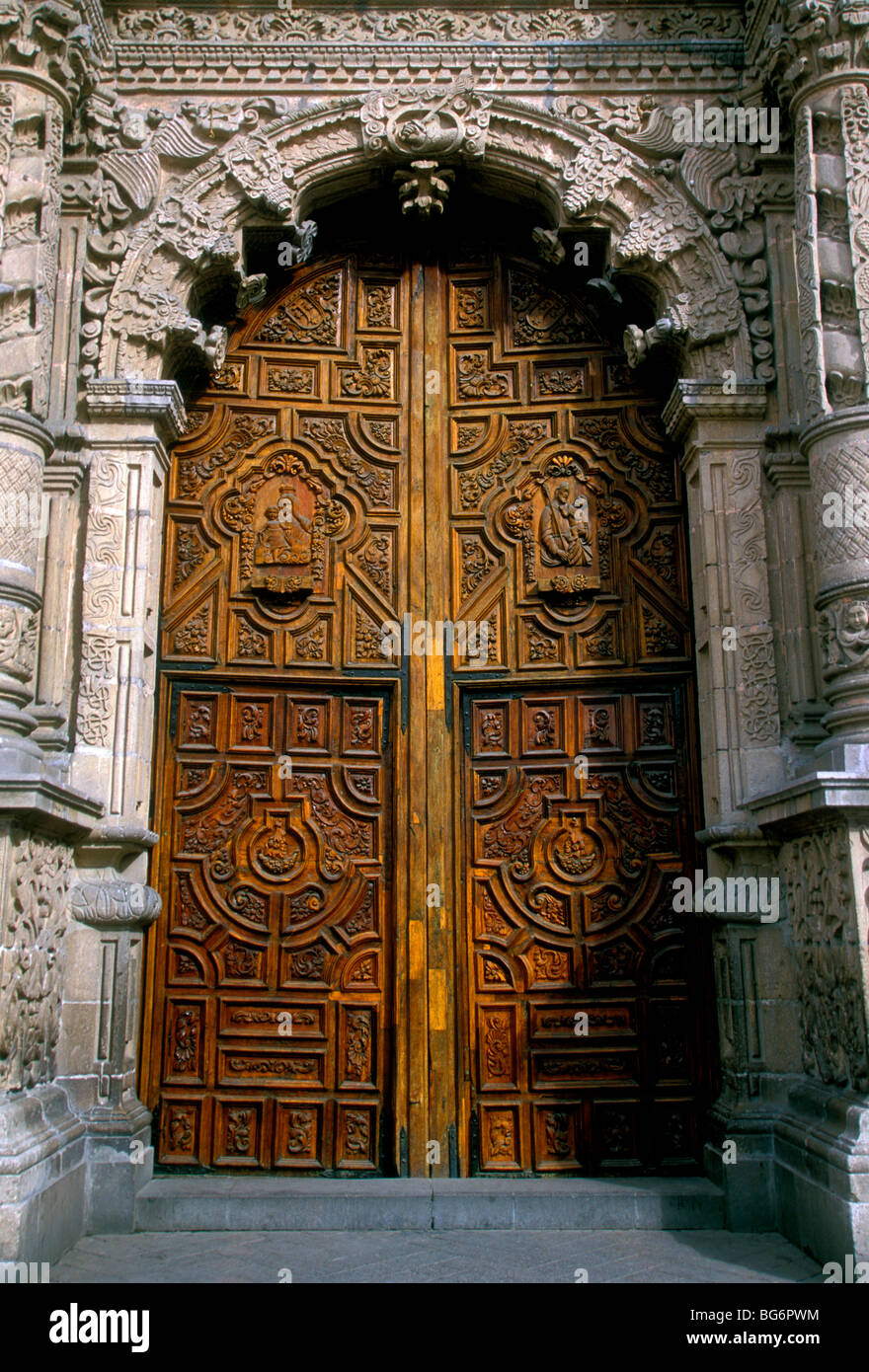 Mexican Baroque, Churrigueresque, facade, El Carmen Church, Roman ...