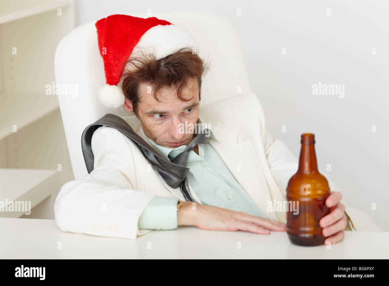 Studio portrait male hungover hi-res stock photography and images - Alamy