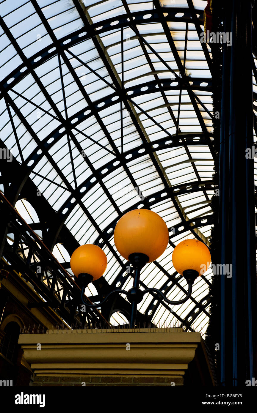 The roof and ornate lights of the Hayes Galleria in London . Photo by ...