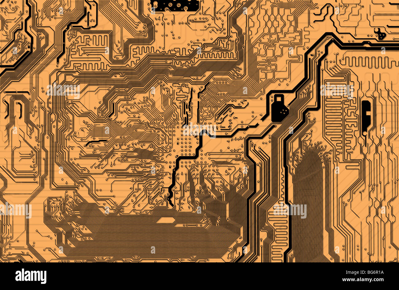 Abstract industrial texture of a electronic plate with paths Stock ...