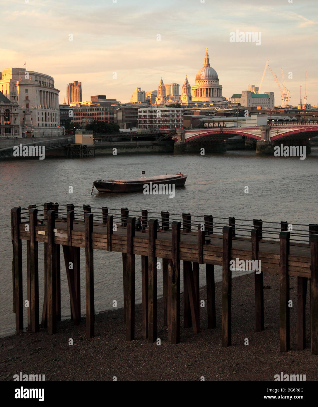 St Pauls and the Thames Oxo Tower Jetty, London Stock Photo - Alamy