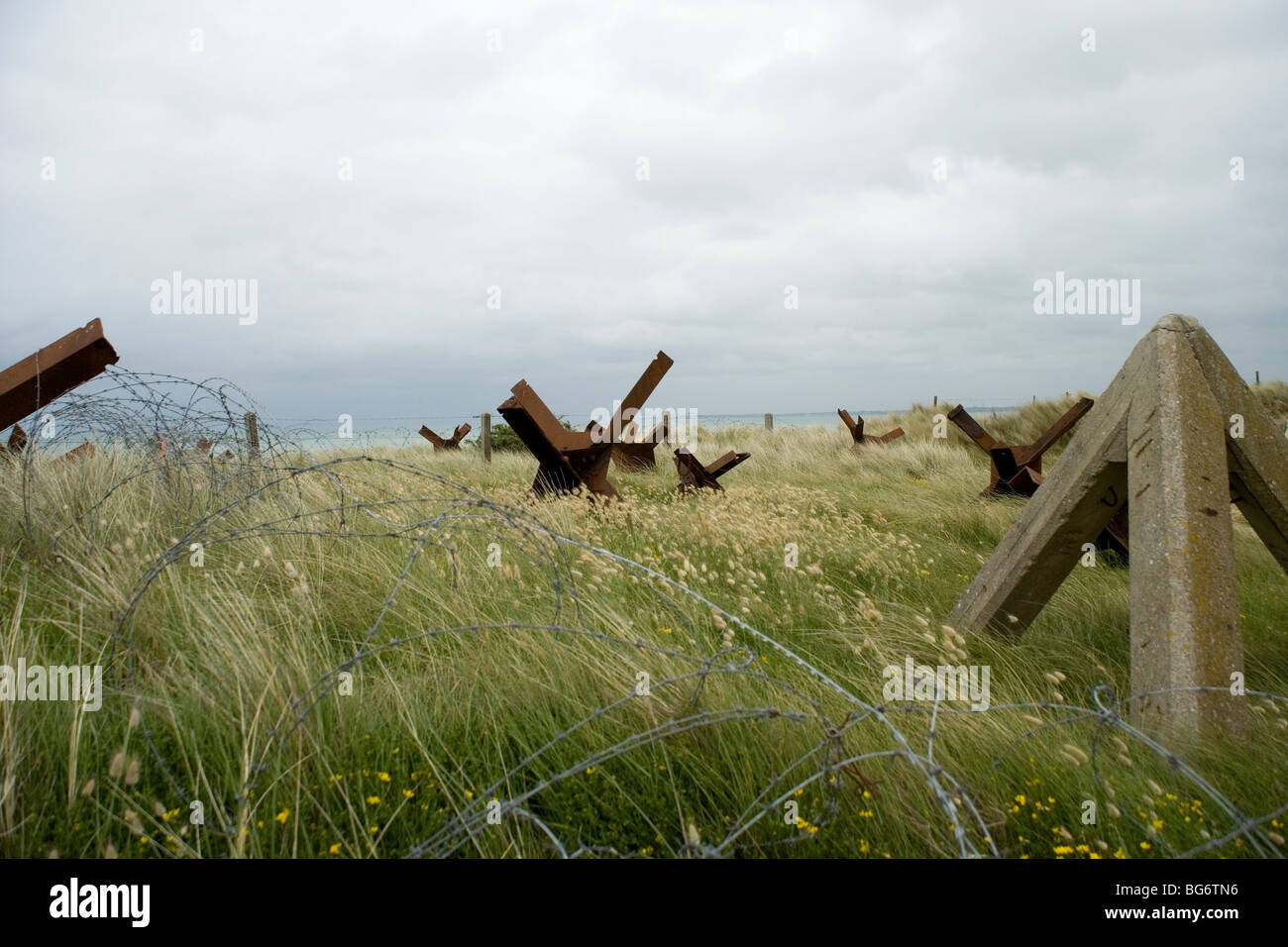 Iron defences at Utah Beach scene of American Landings on D Day 6 June ...