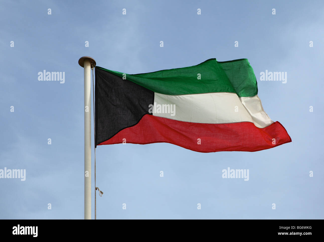 The national flag of the Gulf oil emirate of Kuwait Stock Photo - Alamy