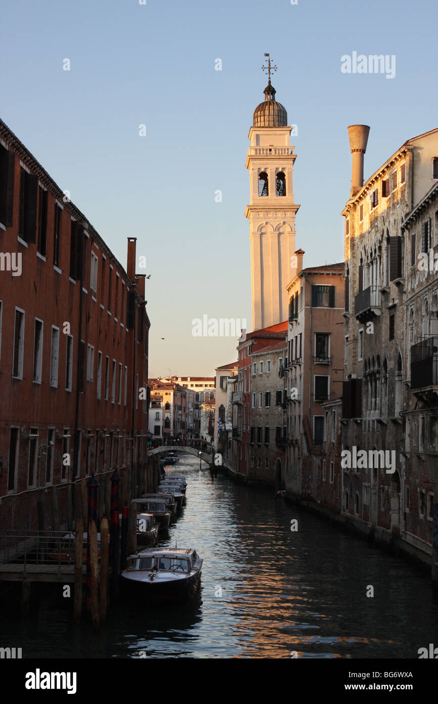 Narrow channel in Venice Stock Photo - Alamy