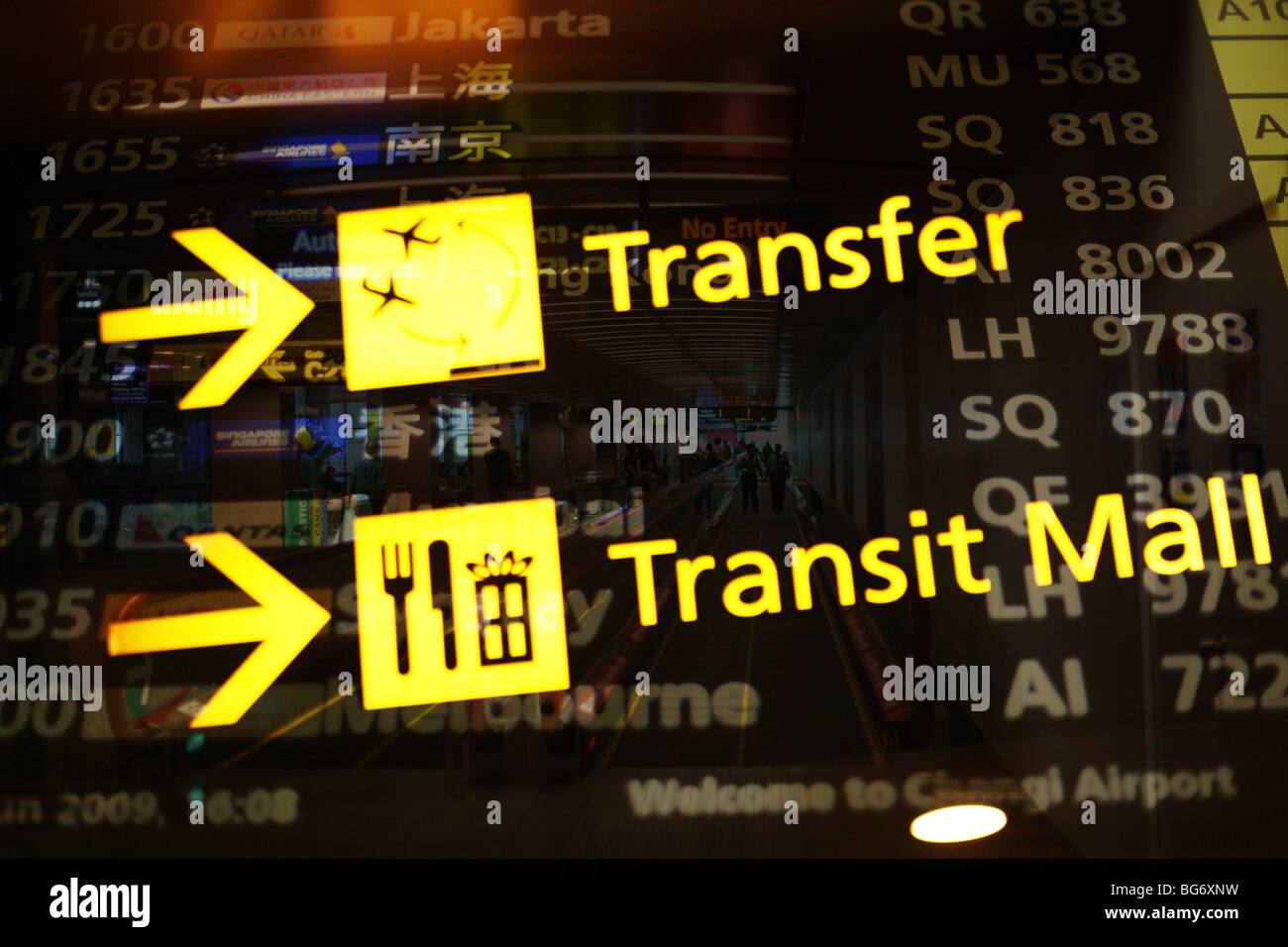 Transfer Sign in airport Stock Photo - Alamy