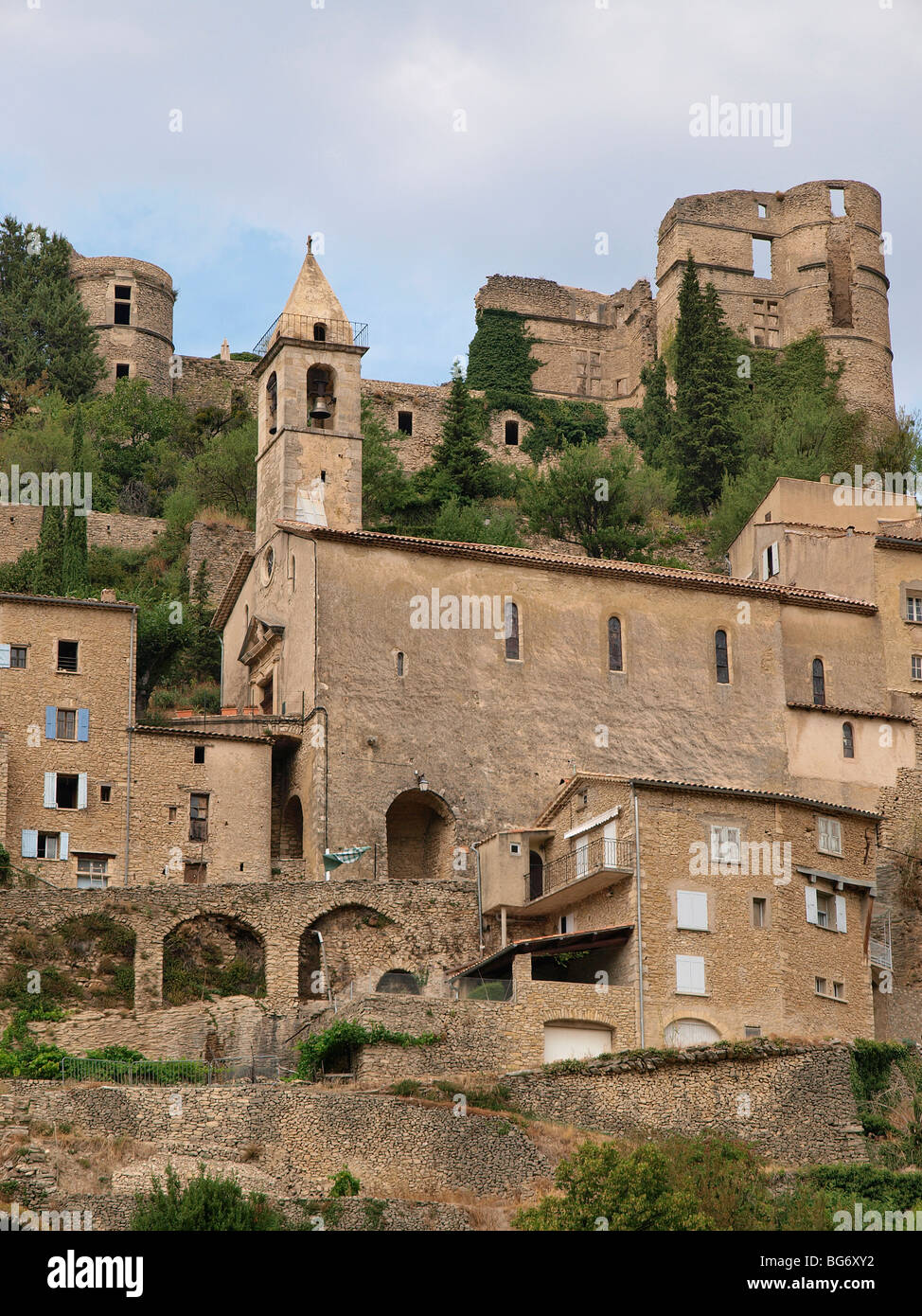 Montbrun les Bains village in Provence Stock Photo - Alamy