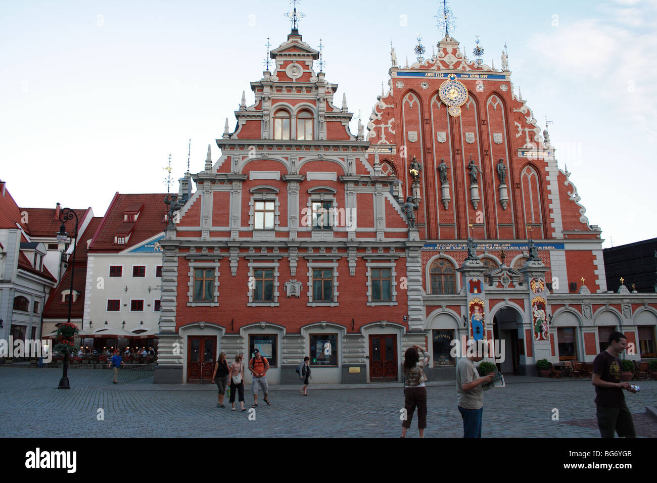 Square in Riga, Latvia Stock Photo - Alamy