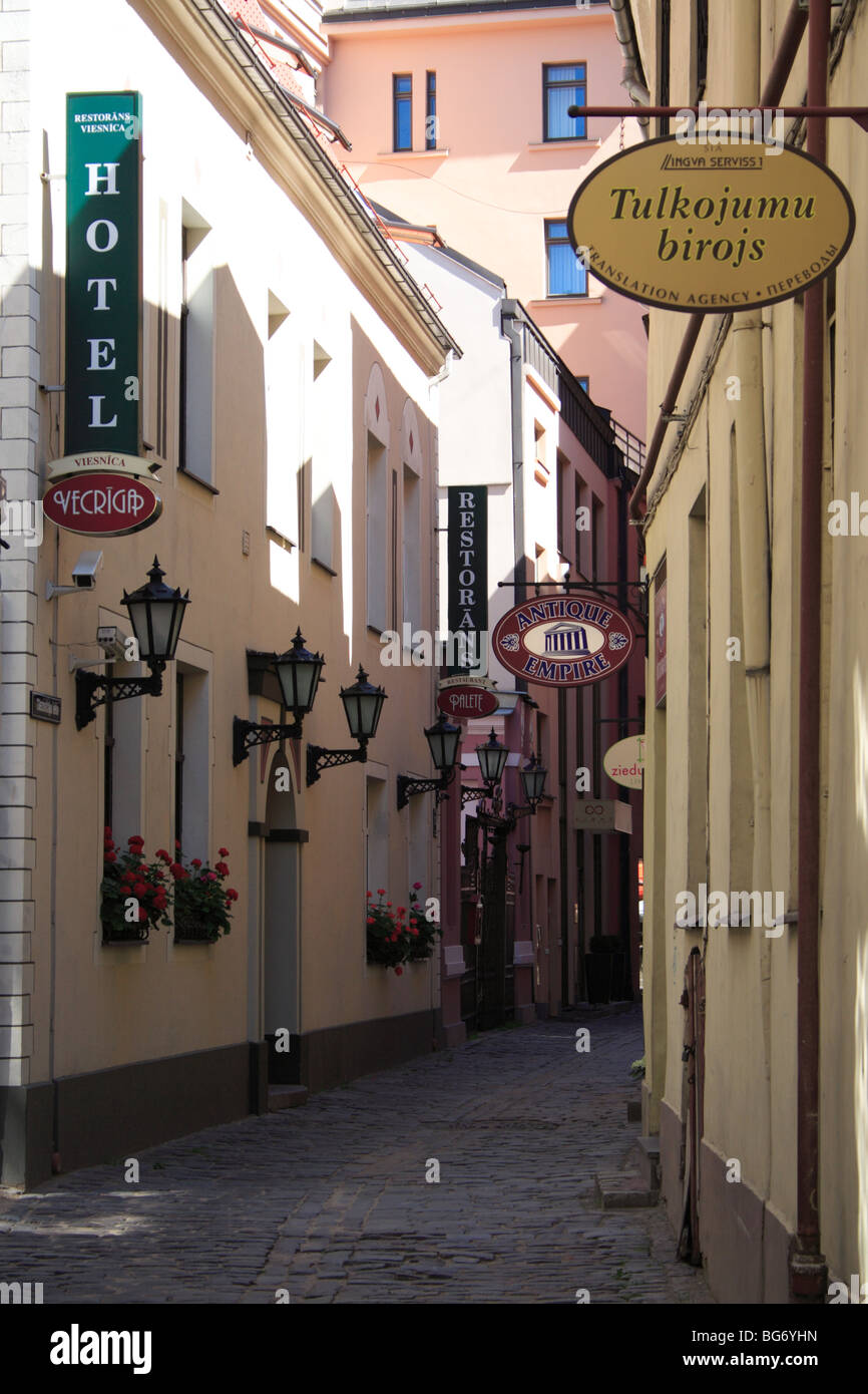 Street in Riga, Latvia Stock Photo - Alamy