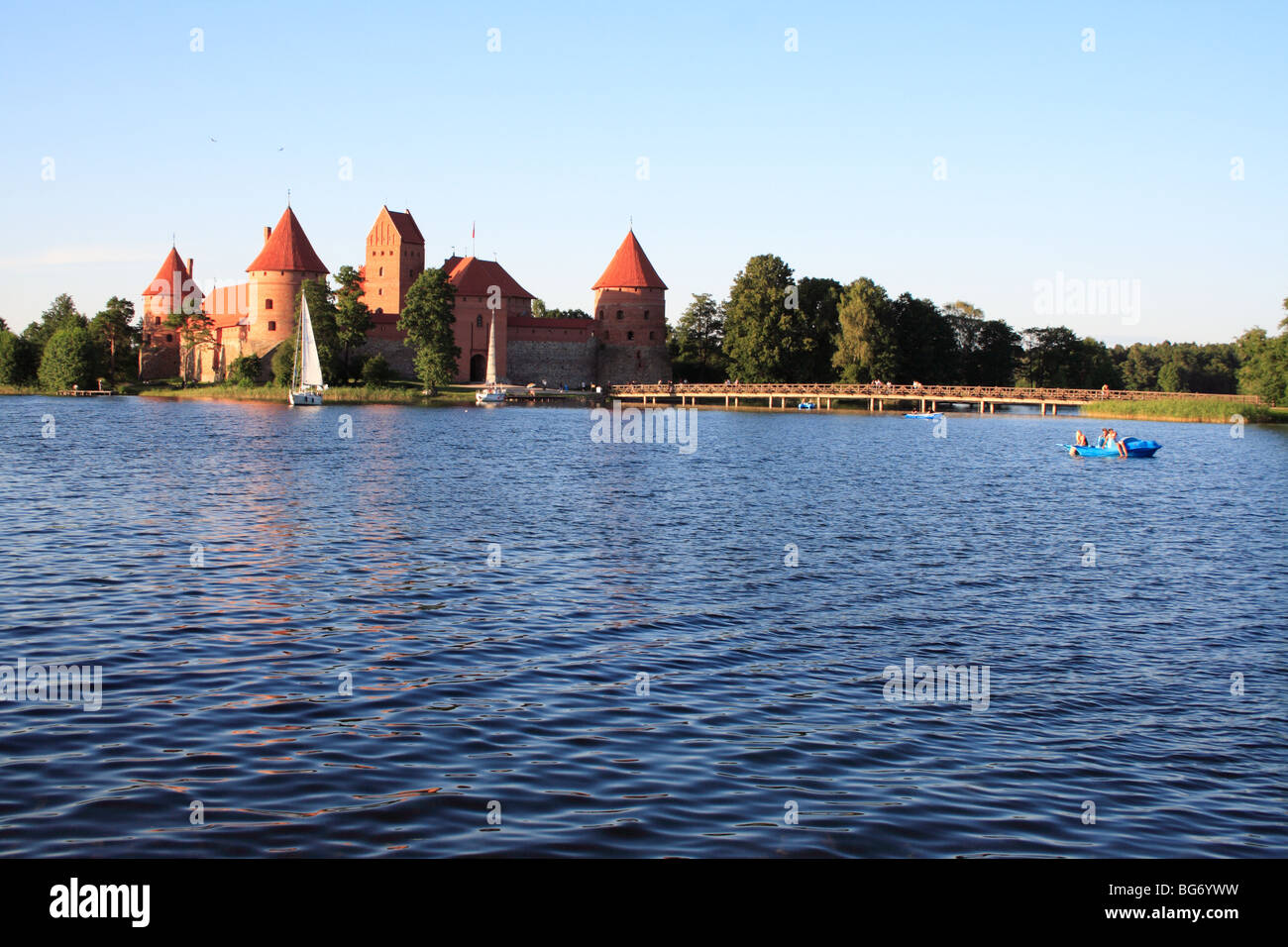 Trakai castle on the island Stock Photo - Alamy