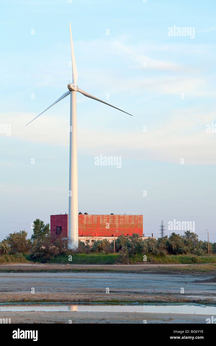 wind-mill electric generating plant (near Scholkino Town, Crimea ...